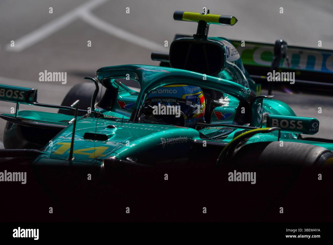 Fernando Alonso of Spain driving the (14) Aston Martin Aramco Cognizant ...