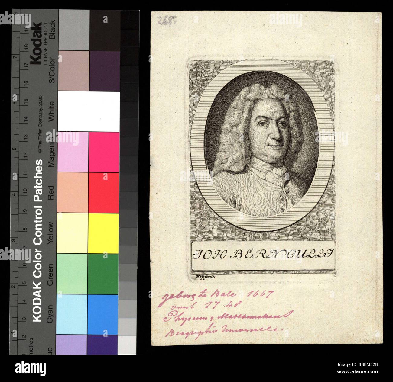 This 1782 portrait of mathematician Johann Bernoulli-Falkner, created ...