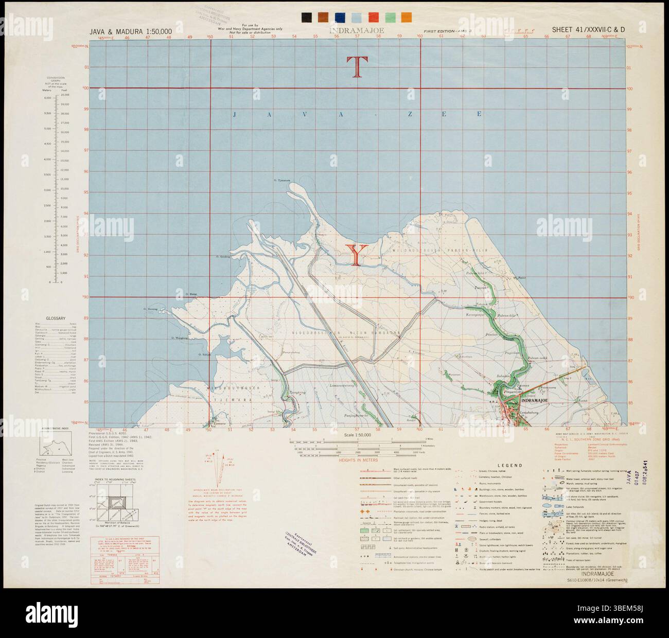 Java & Madura map series at 1:50,000 scale, produced by the U.S ...