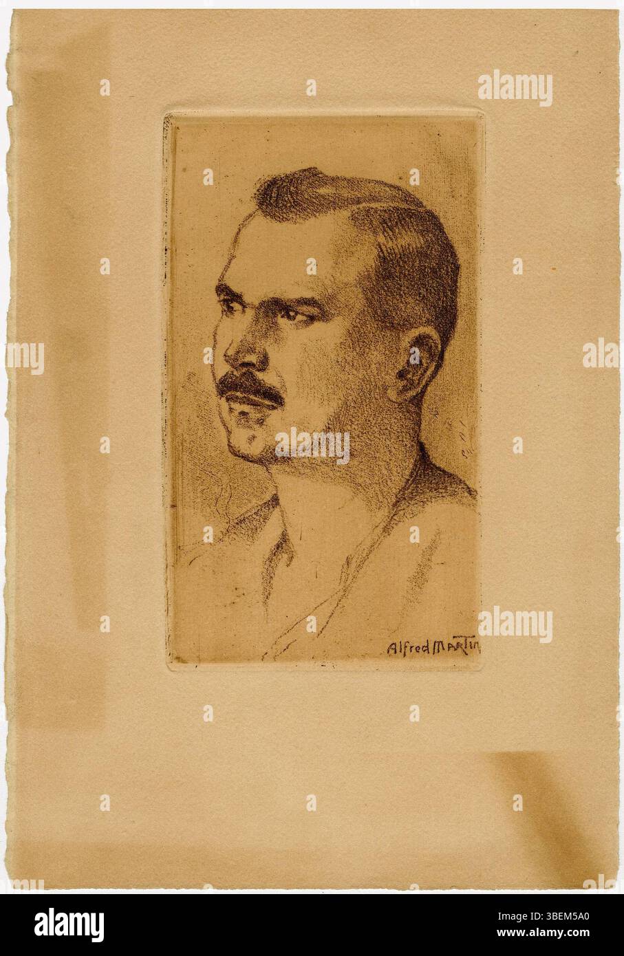 This portrait of Marcel Launay, created by Alfred Martin before 1944 ...