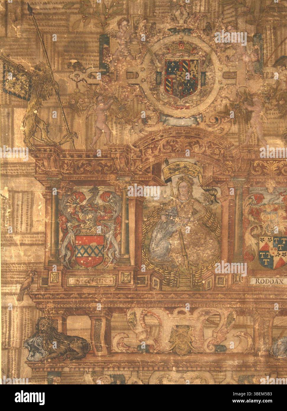 Map of Ghent and the Free Area of Ghent, delineated by the Rietgracht ...