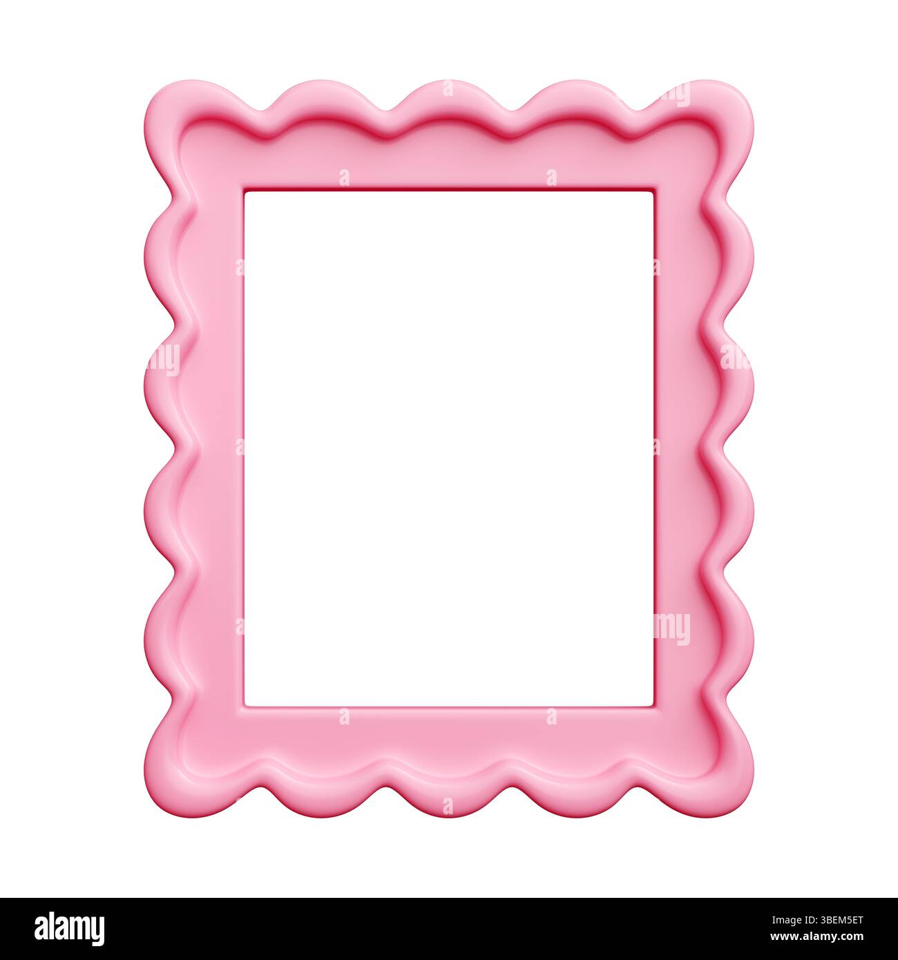 Scallop border pink frame 3d boasts clamshell-like ruffled trim ...