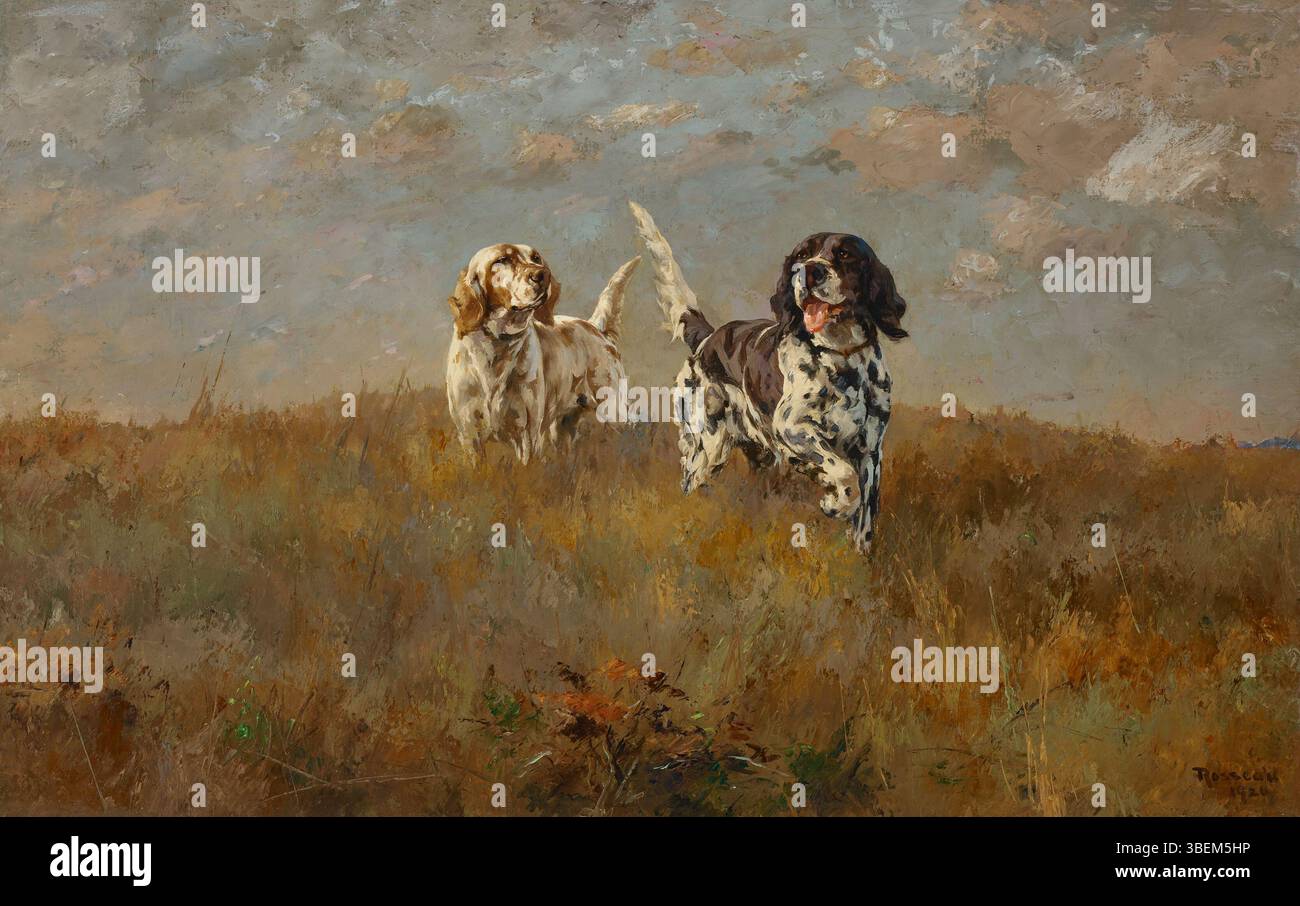 'Hilltop Two Setters' is a painting by American artist Percival Leonard ...