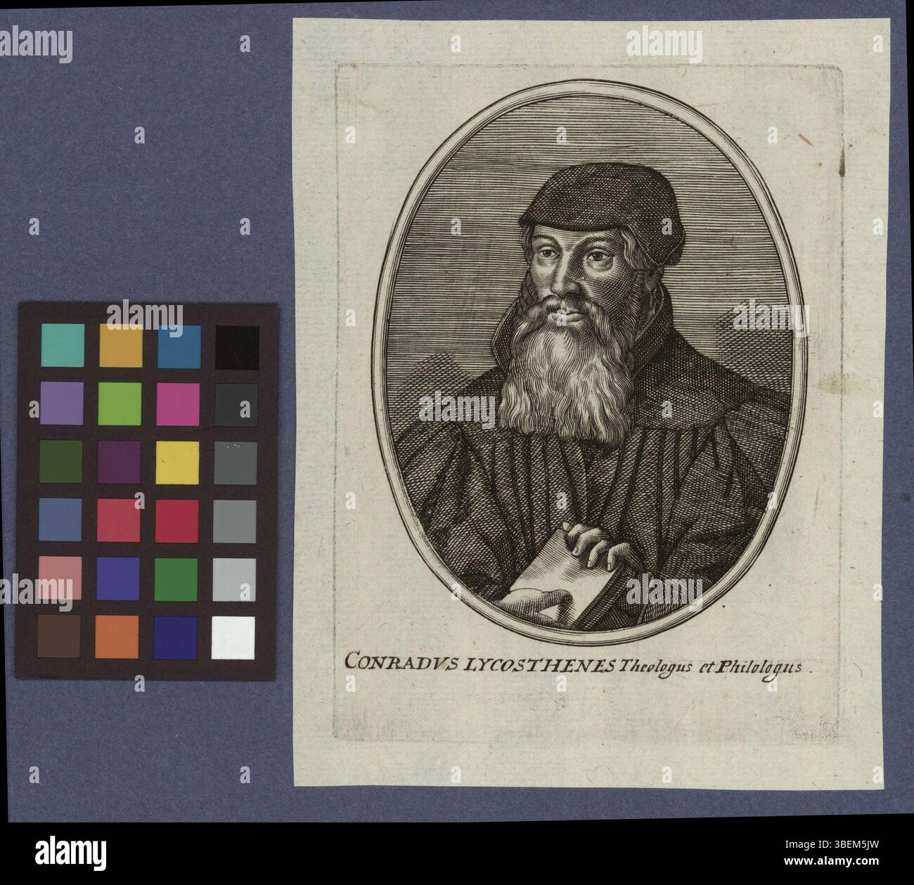 This copper engraving of Conradus Lycosthenes, dating from between 1587 ...
