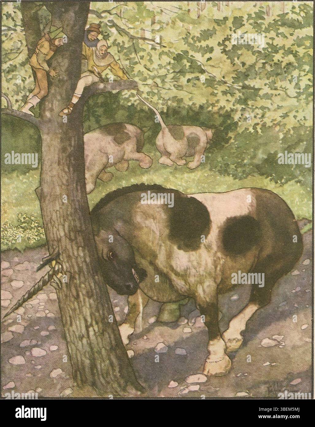 Illustration by Artu Scheiner for the Czech fairy tale 'Zlatovláska ...