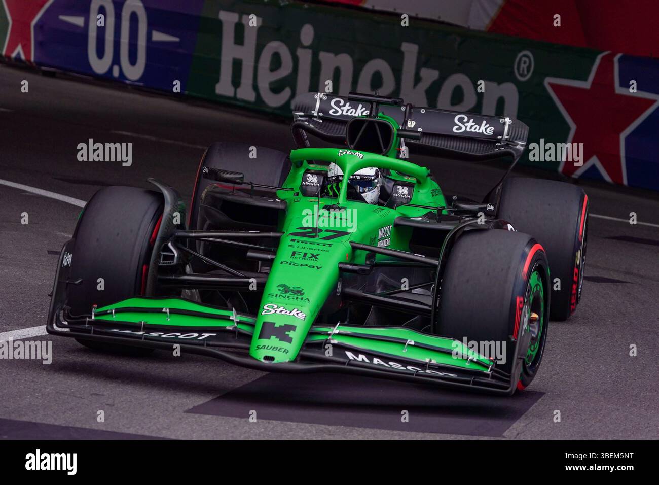 Nico Hulkemberg of Germany driving the (27) Stake F1 Team Kick Sauber ...