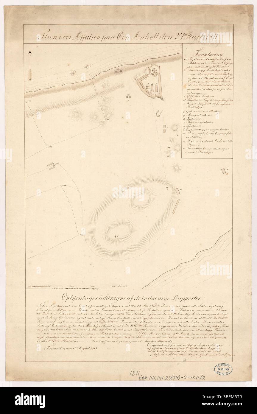 This plan from March 27, 1811, shows a military engagement on the ...