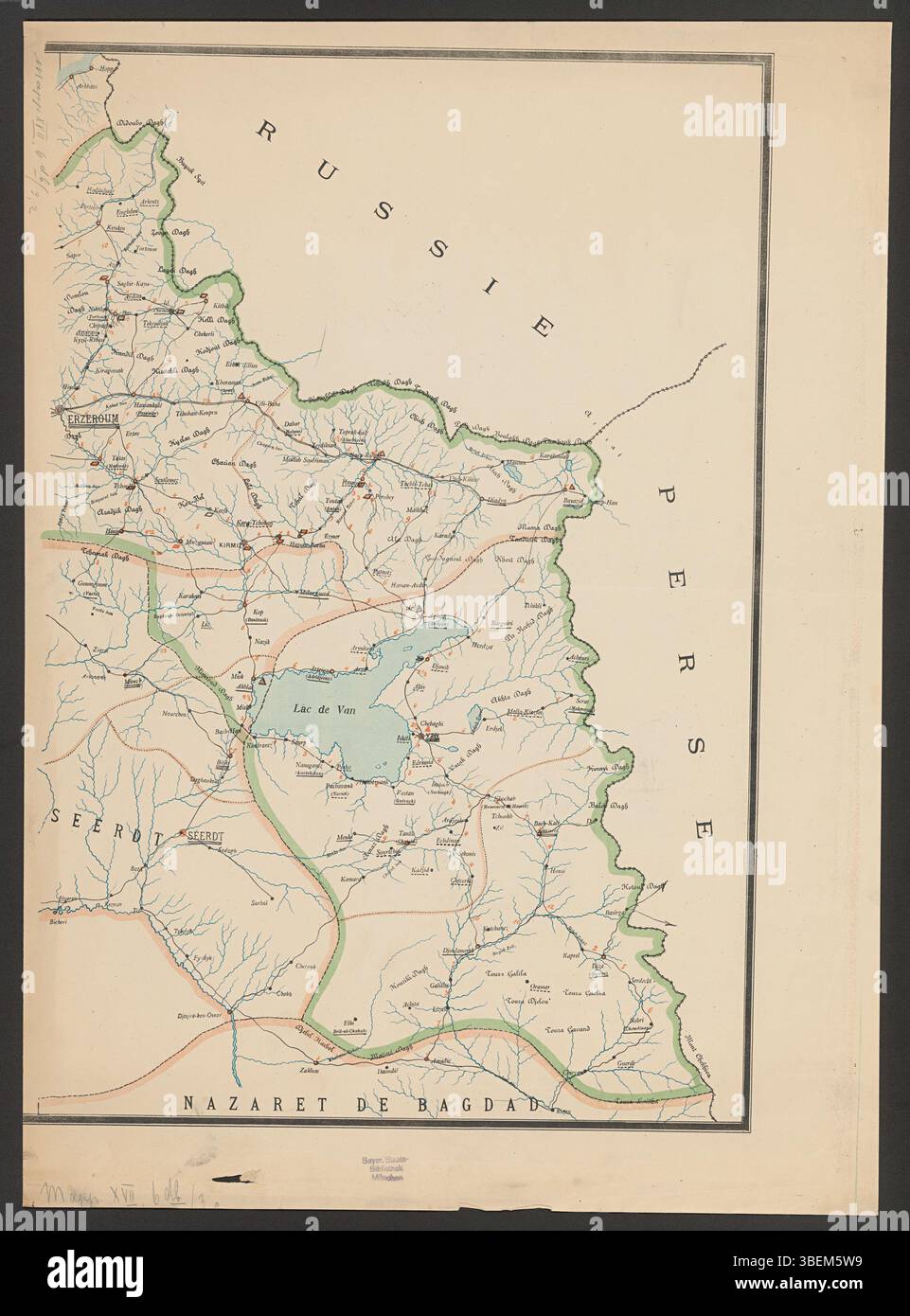 This map from 1910 illustrates the Nazaret de Erzeroum region on the ...