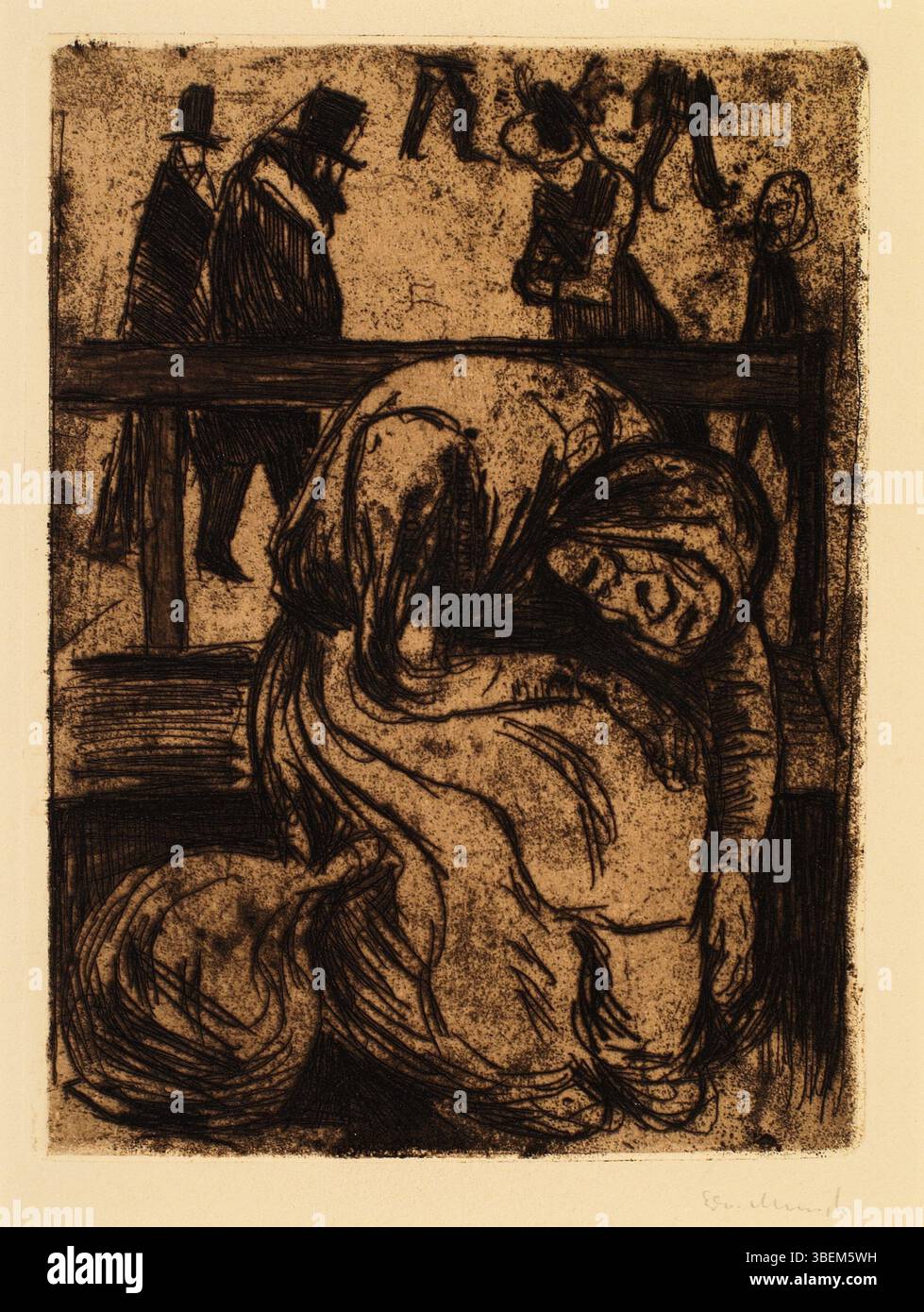 Elderly Woman on a Bench is a 1902 painting by Edvard Munch that ...