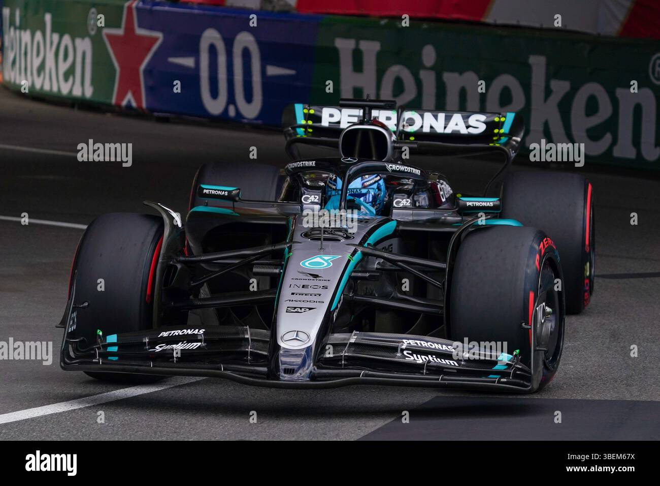 George Russell of UK driving the (63) Mercedes-AMG Petronas F1 Team F1 ...