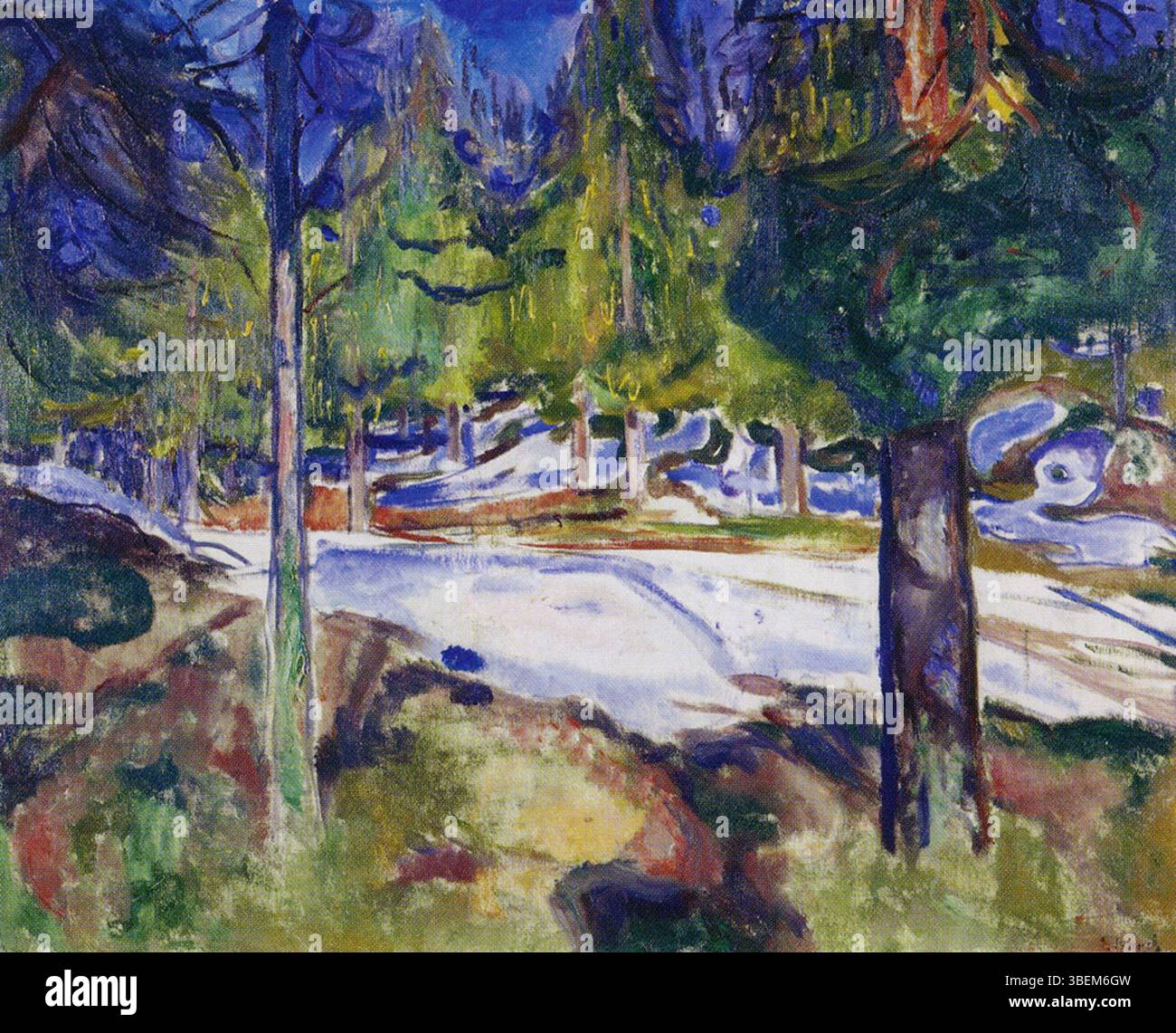 Edvard Munch's 'Forest' (1912) reflects his signature exploration of ...