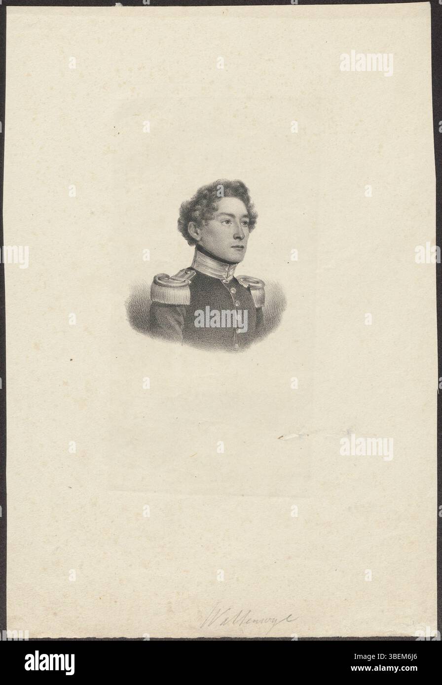 This portrait, labeled as BWB 372, depicts an unidentified man in a ...