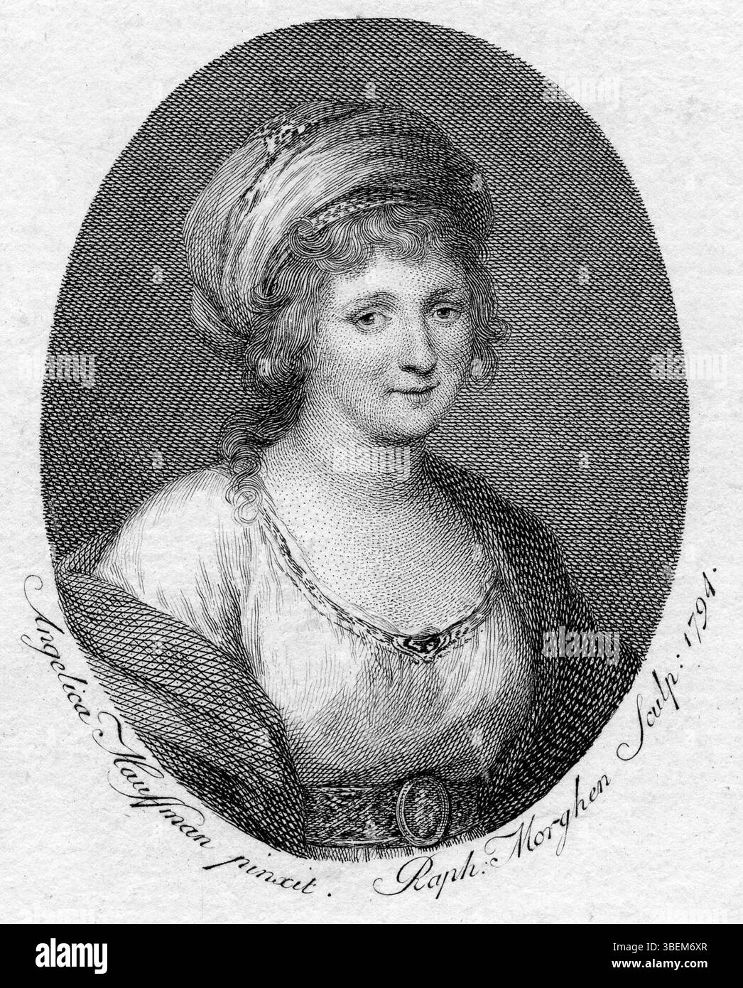 Engraved portrait of Fortunata Sulgher by Raffaello Morghen, after a ...