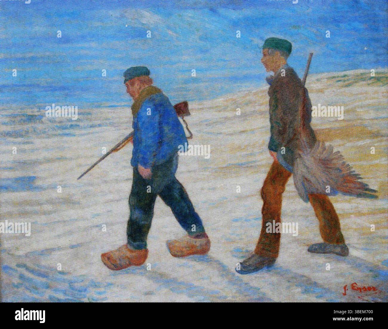 This later version of 'The Poachers' by James Ensor, created in 1910 ...