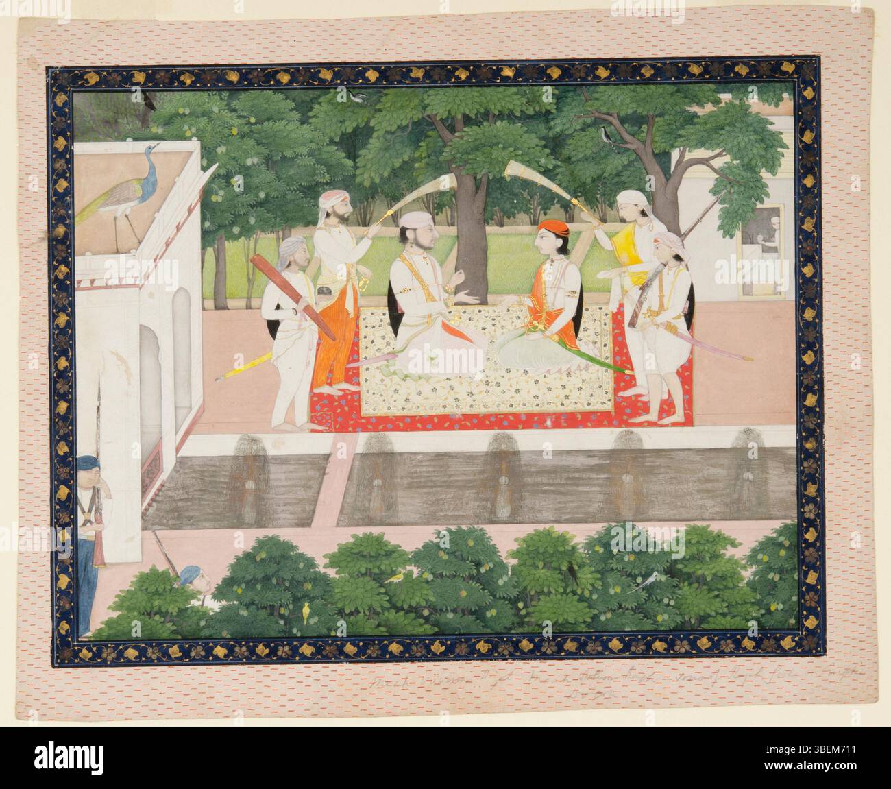 This 1835-1840 painting depicts the two sons of Raja Gulab Singh of ...