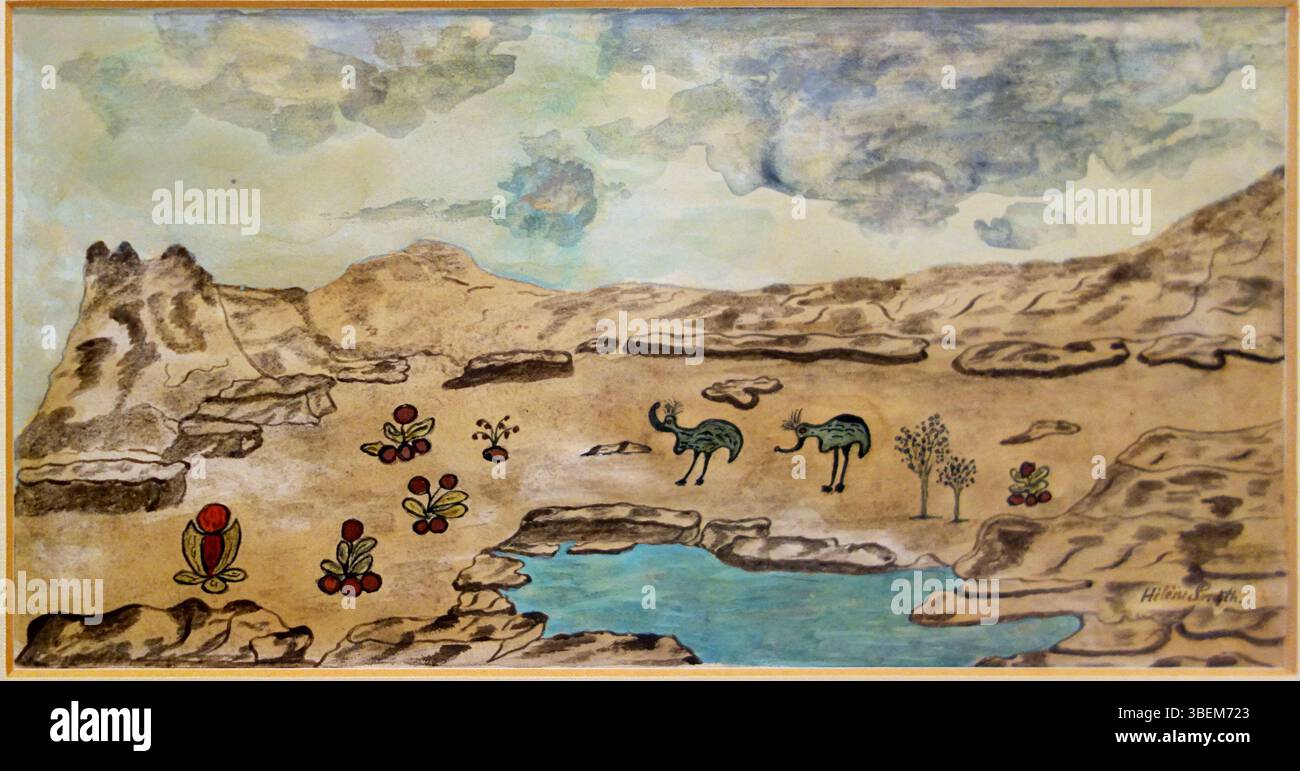 Hélène Smith’s 1896 painting 'Paysage extraterrestre' (Extraterrestrial ...