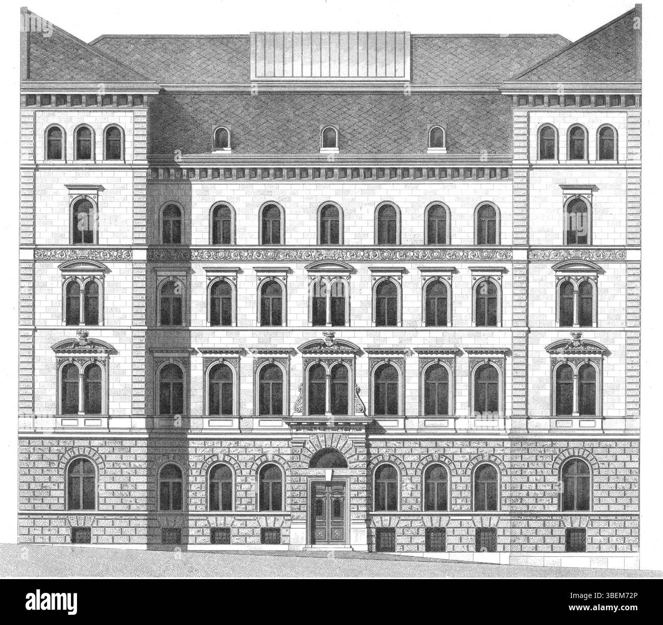 The facade of the Privat-Heilanstalt (private sanatorium) in Vienna ...