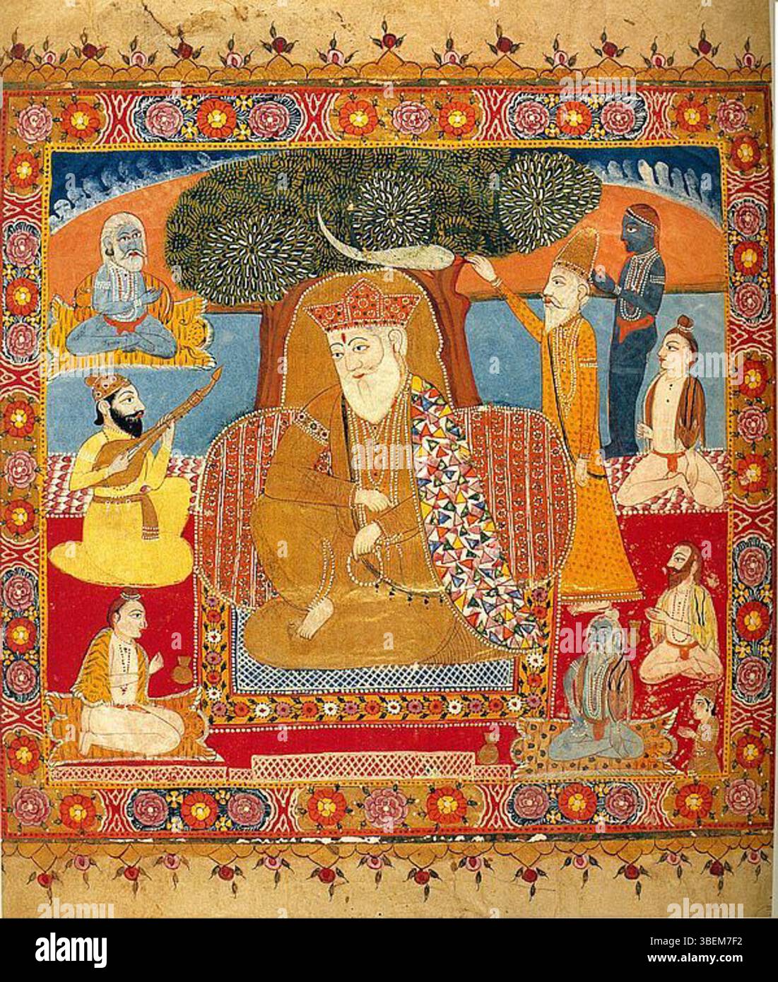 This opaque watercolor and gold painting, dating from the first quarter of the 19th century ...