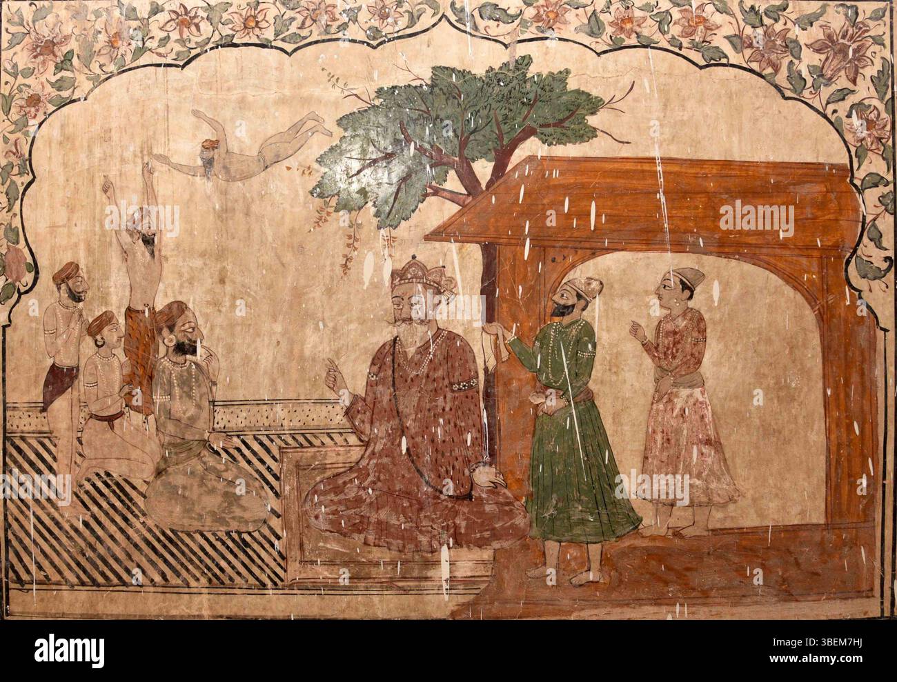 This 18th or 19th-century mural from Sui Simbli Temple in Jammu ...
