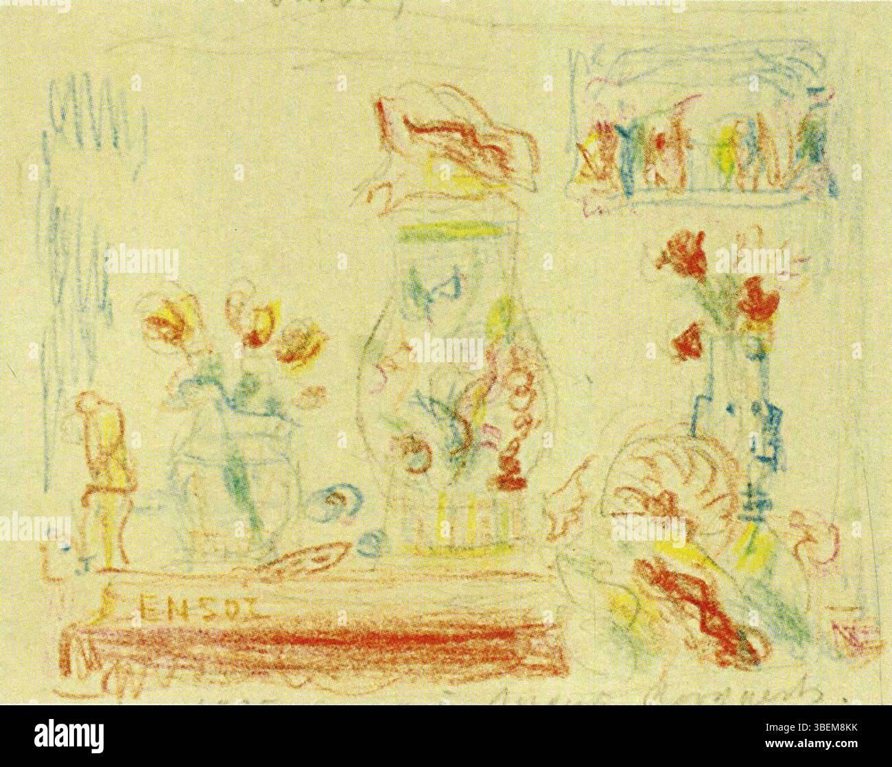 *The Chinese Vase* by James Ensor is a still life that combines Western ...