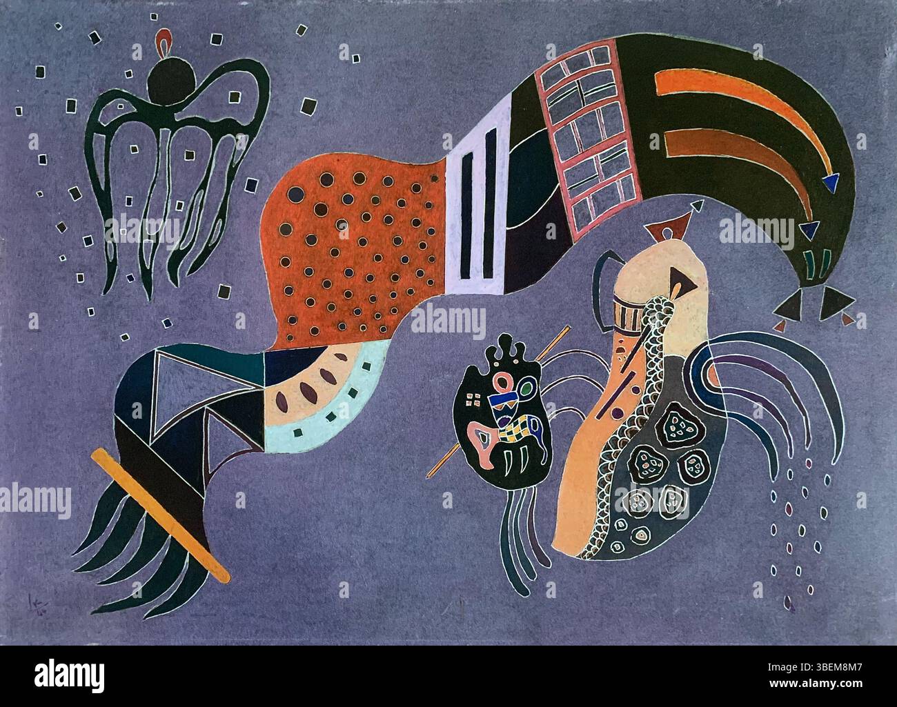 'L'Élan tempéré' (Tempered Elan) is a painting by Wassily Kandinsky ...