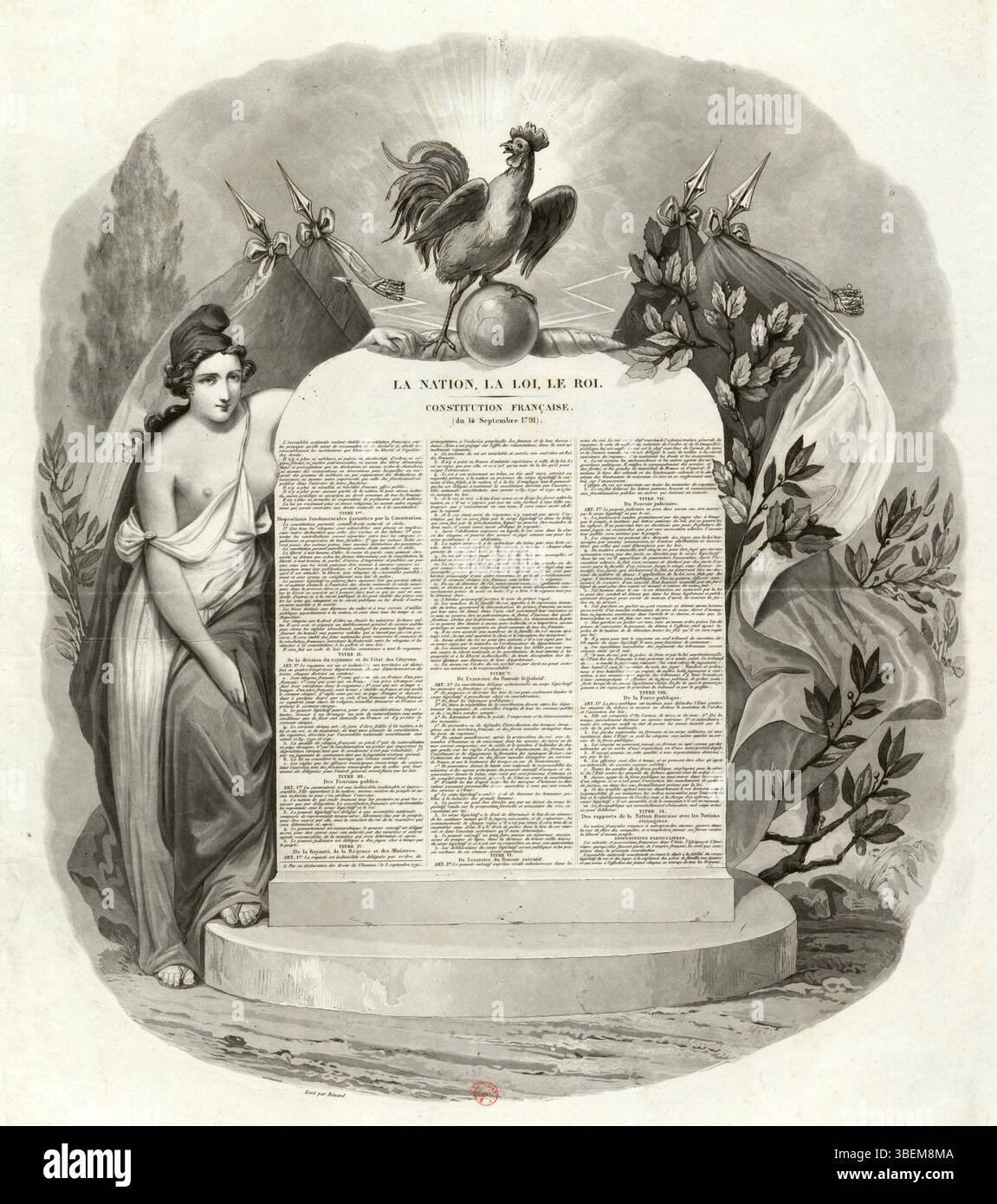 This engraving by Bénard from around 1835-1841 depicts the French ...