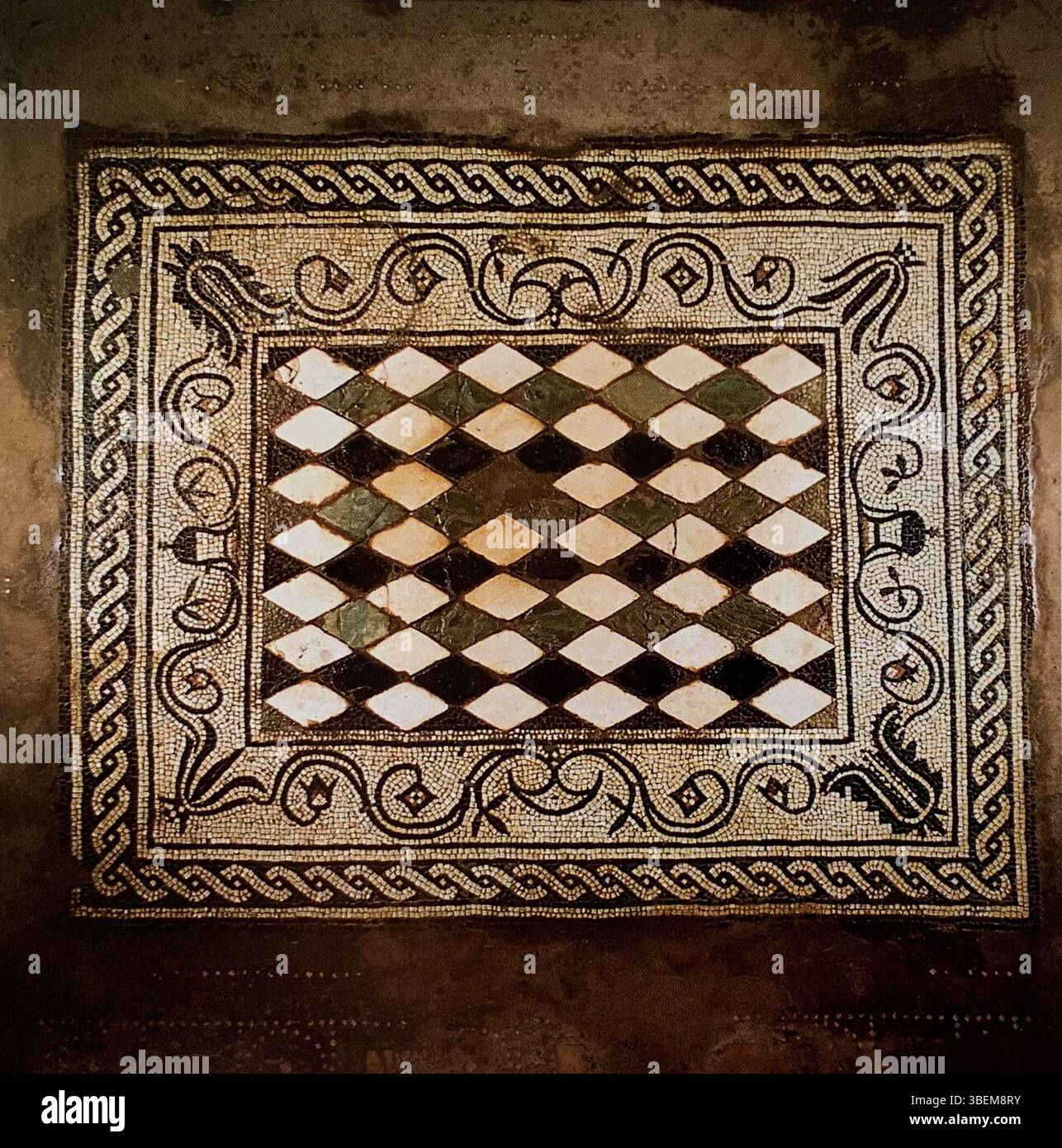 Room D in the House of the Ceii, Pompeii, features a floor mosaic with ...