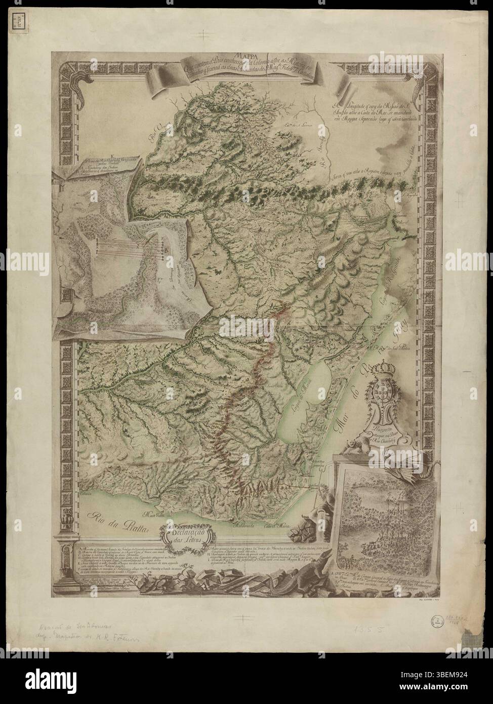 This 1757 map illustrates the territories of the Colony and Missions ...
