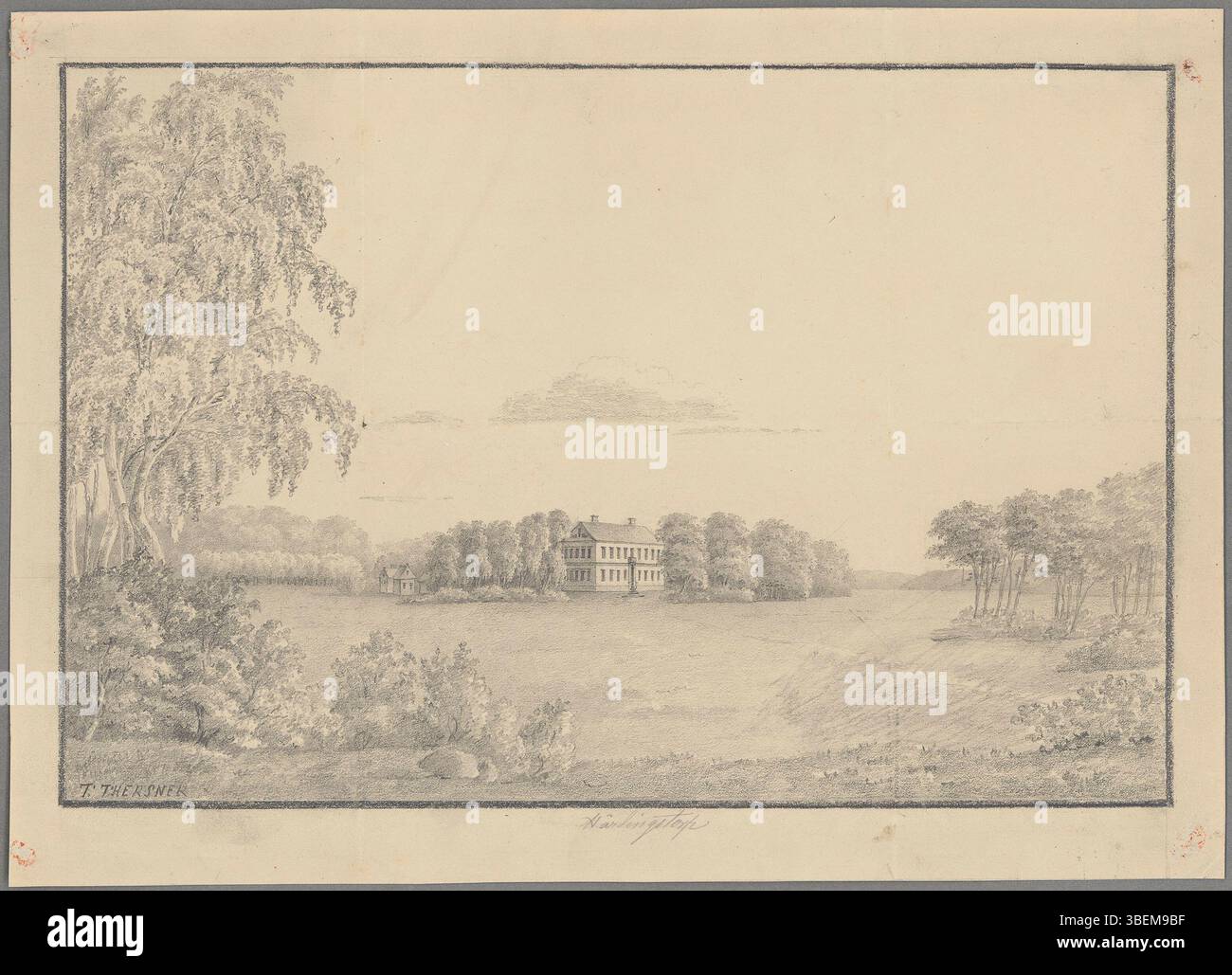 This 19th-century landscape by Thora Johanna Ulrika Thersner presents a ...