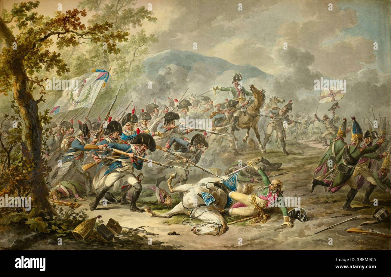 This watercolor by Dirk Langendijk depicts the capture of Russian ...