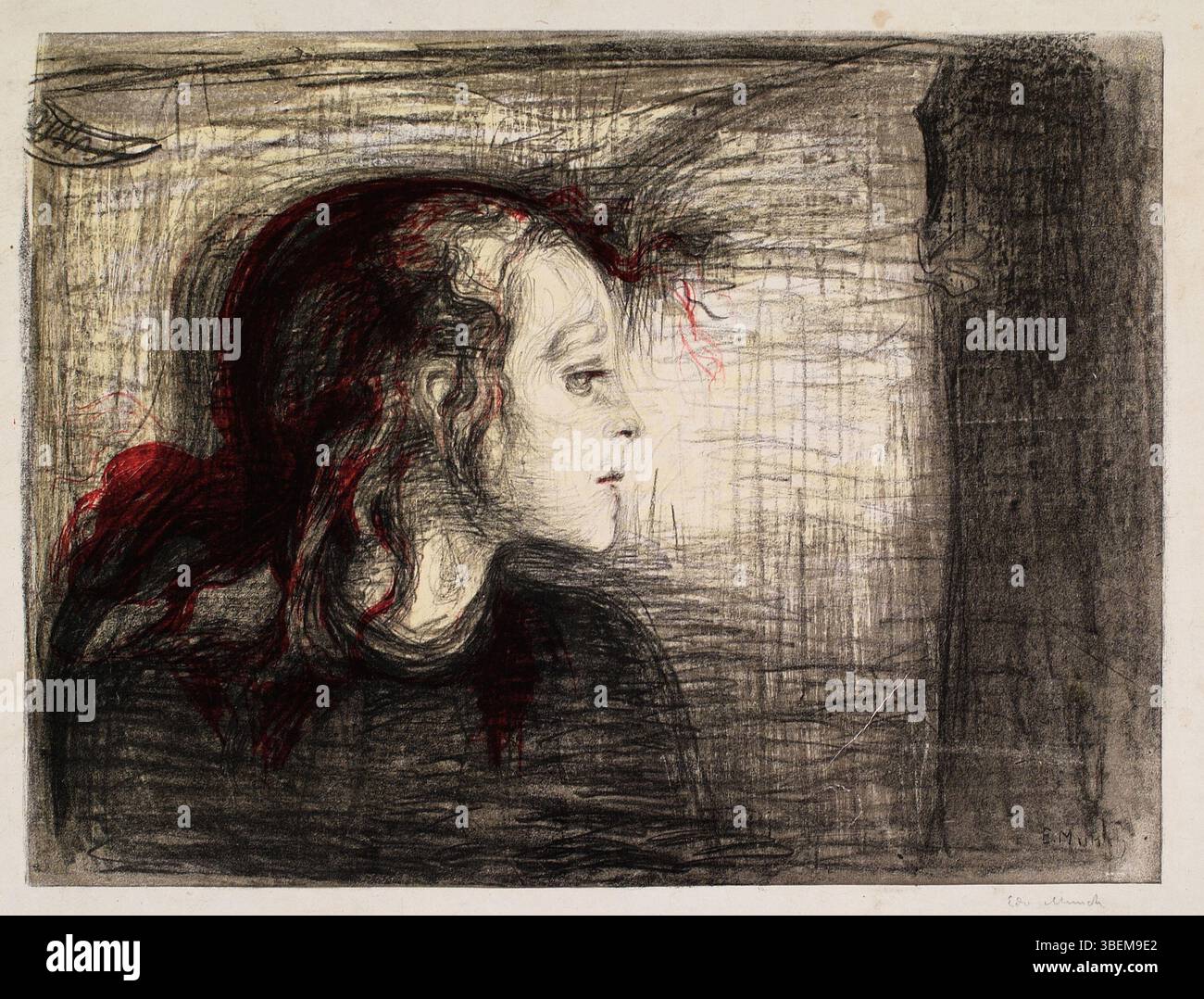 'The Sick Child' by Edvard Munch, painted in 1896, portrays the ...