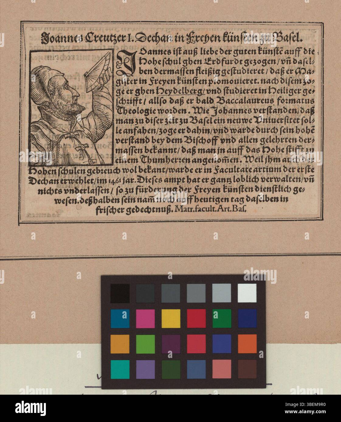 This woodcut portrait of Joannes Creutzer I, created between 1500 and ...