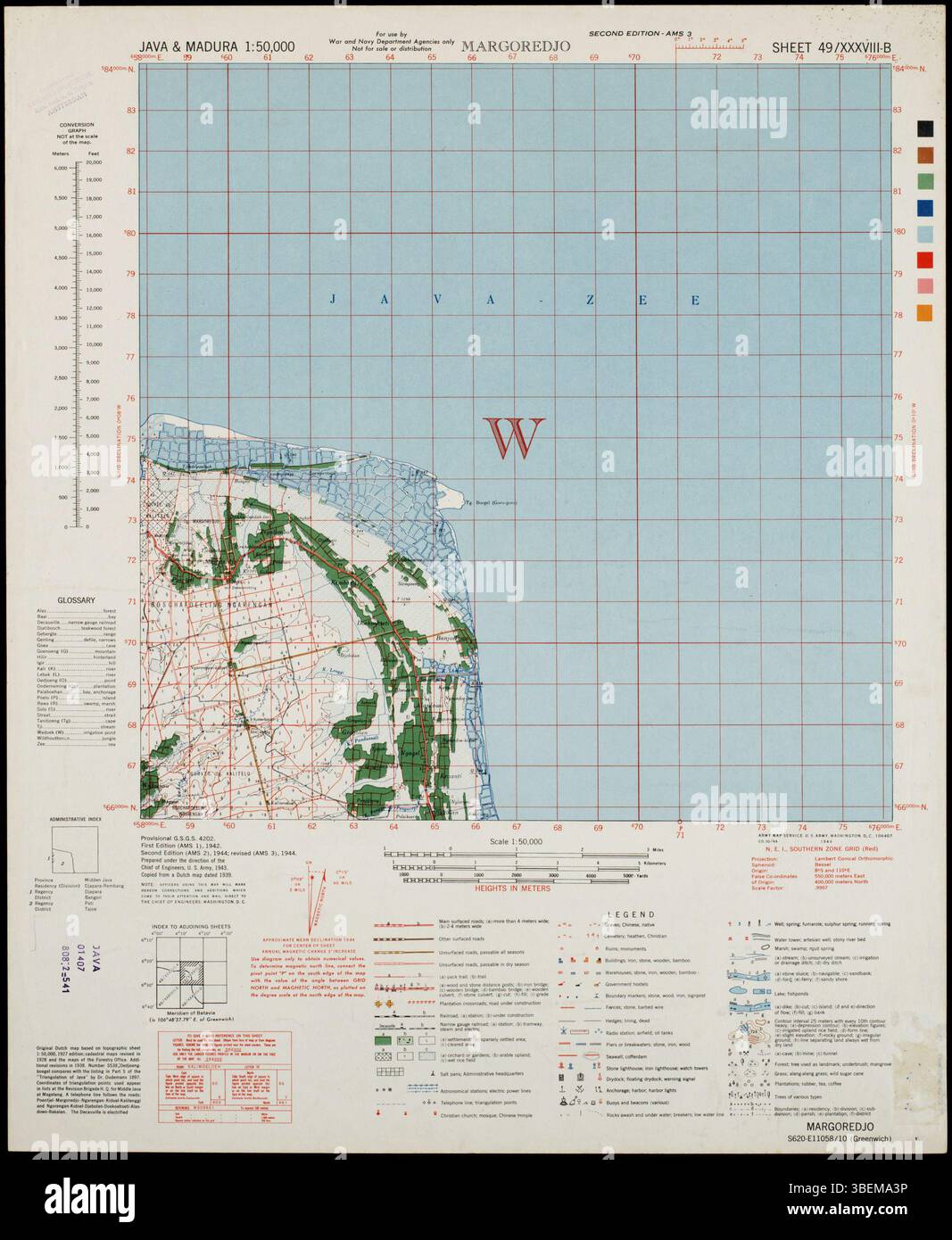 This map from the 'Java & Madura 1:50.000' series, created by the US ...