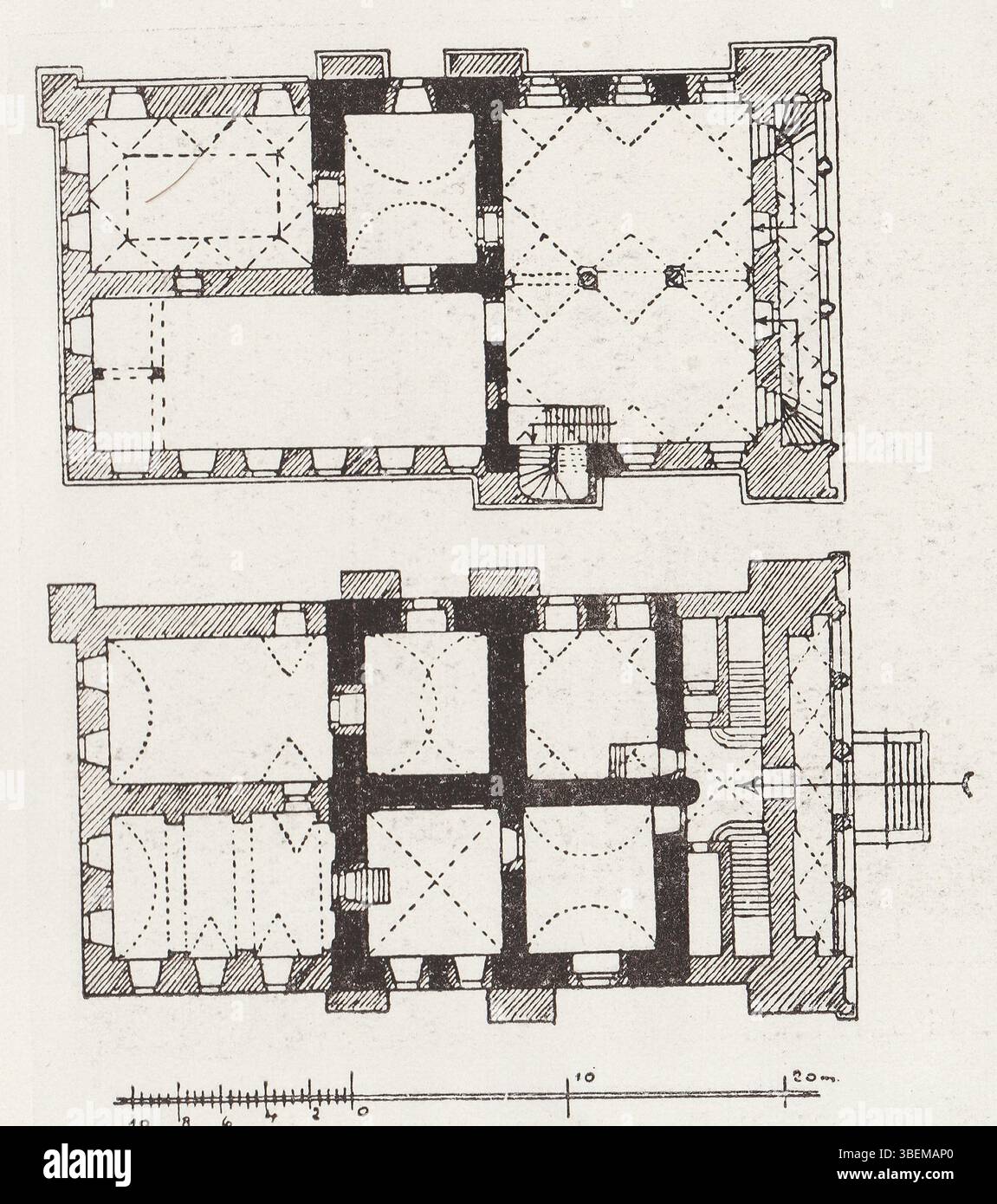 A floor plan of the Posen City Hall (Posen Rathaus) from 1913 ...