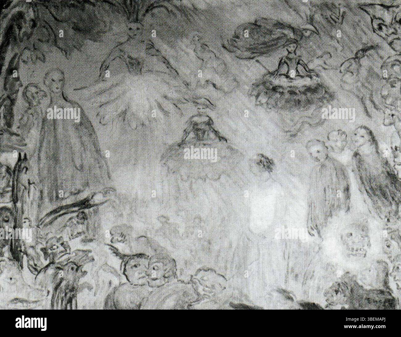 This work by James Ensor, 'Nymphs, Dancing Girls and Good Devils ...