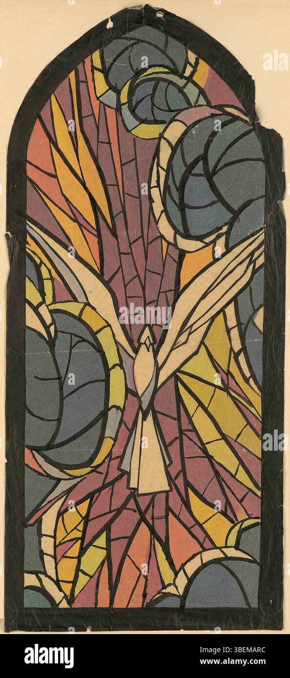 Ján Novák's 'Design of Glass Window III' (1940-1944) features a ...