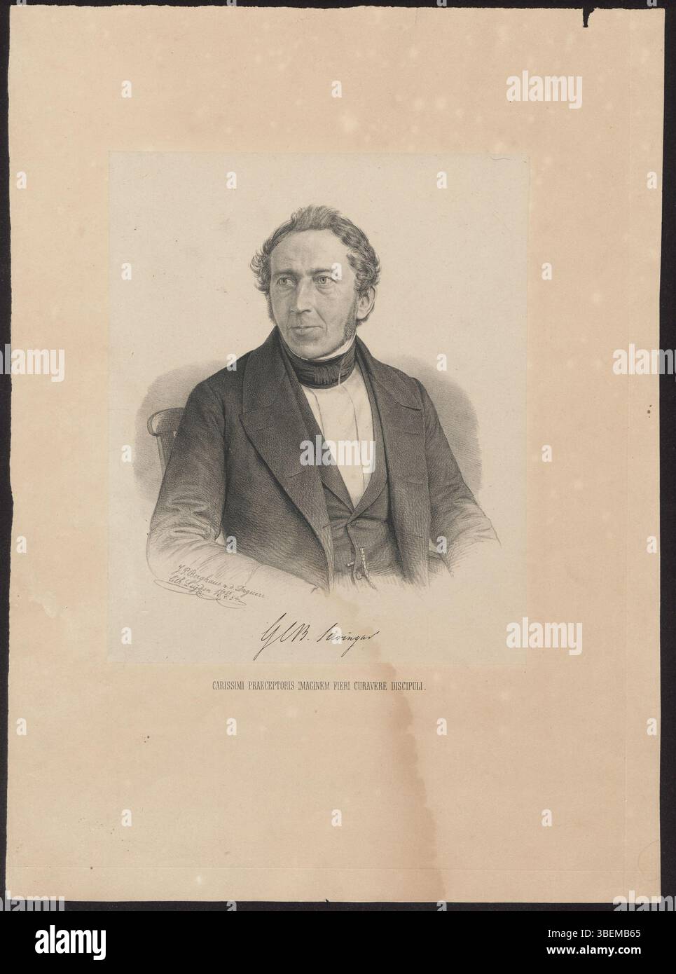 This lithograph portrait of G.L.B. Suringar, created by Johan Peter ...