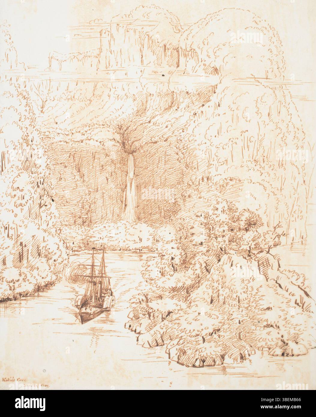 This pen and wash drawing by Charles Heaphy, created between 1820 and ...