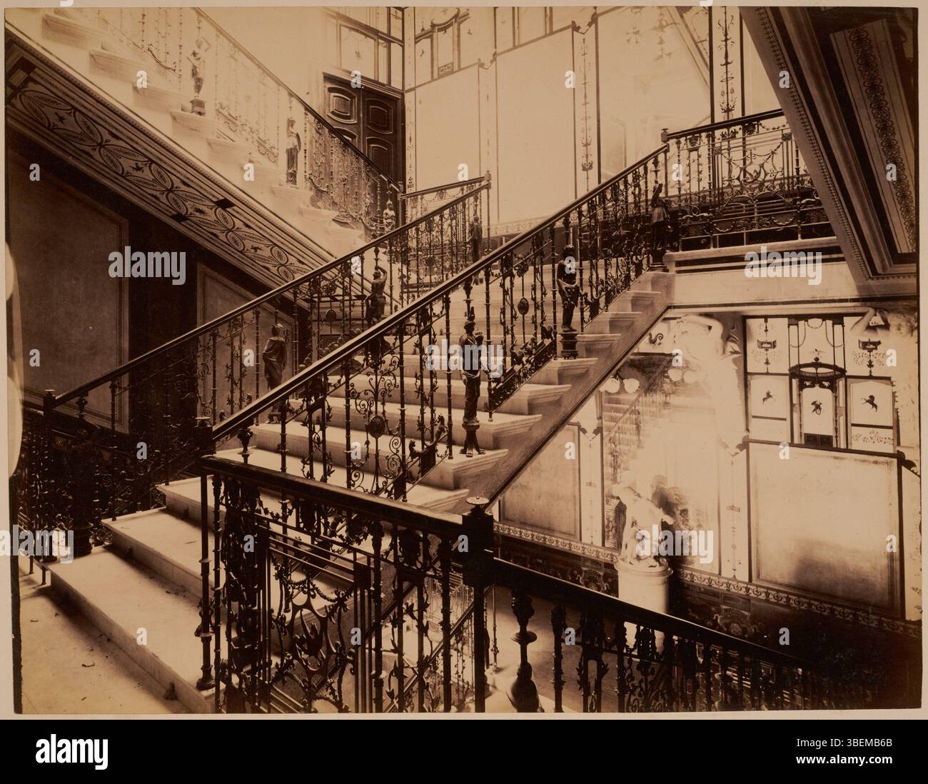 This photograph from around 1880 captures the grand stairway of the ...