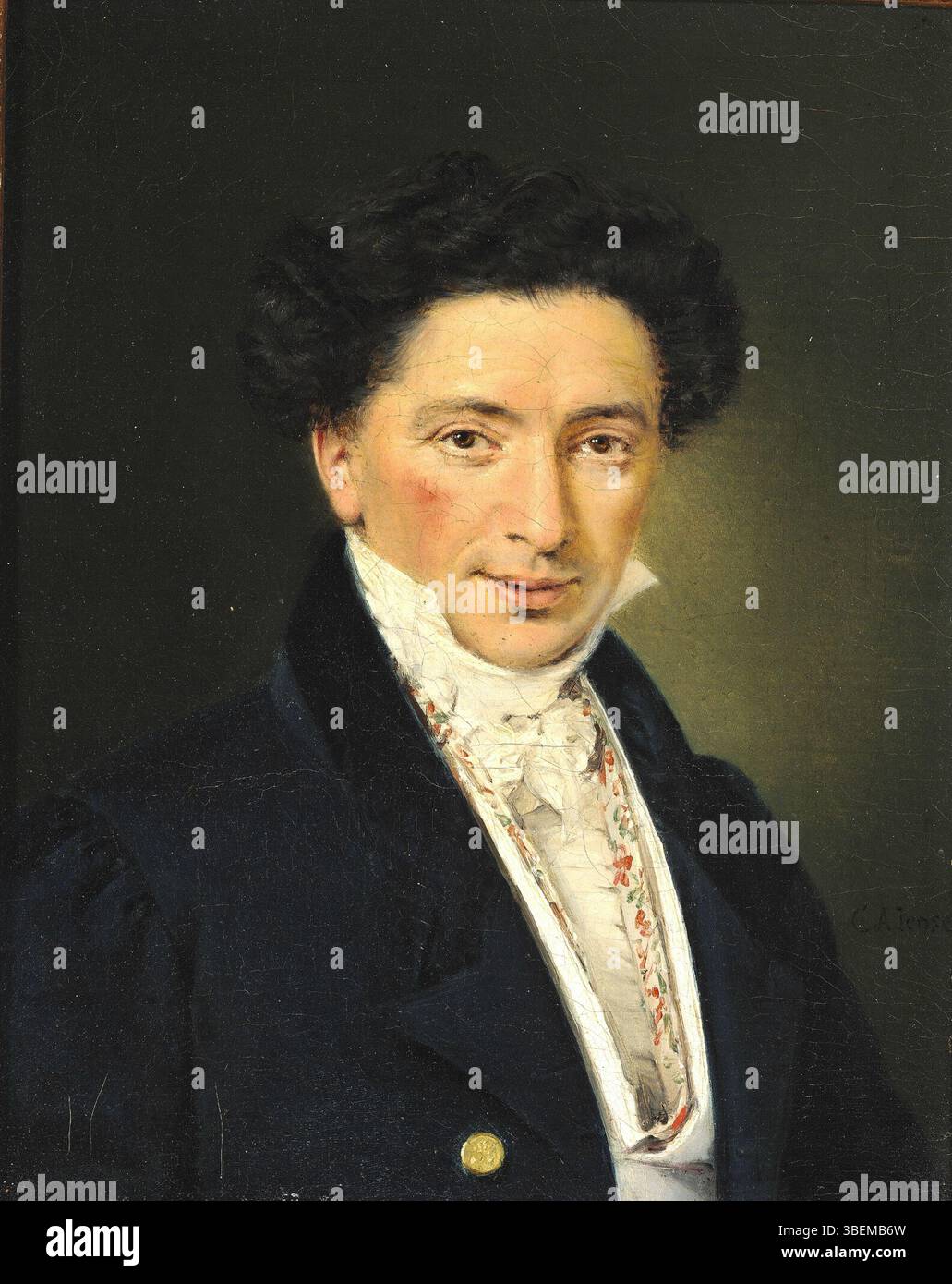 This 1826 pair of oil portraits by C. A. Jensen depicts the court ...