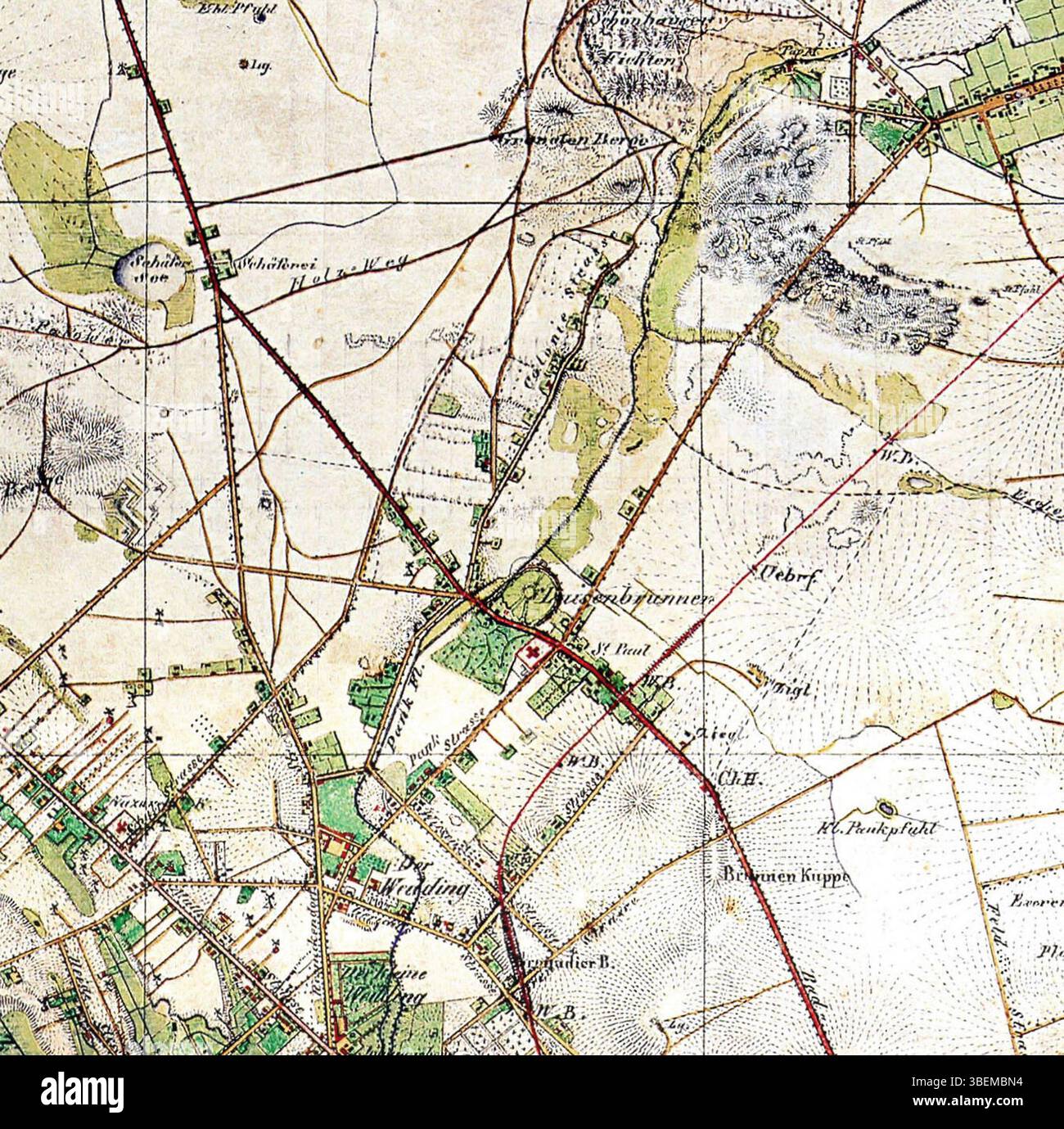 This map, created around 1840, represents the northern part of Berlin ...