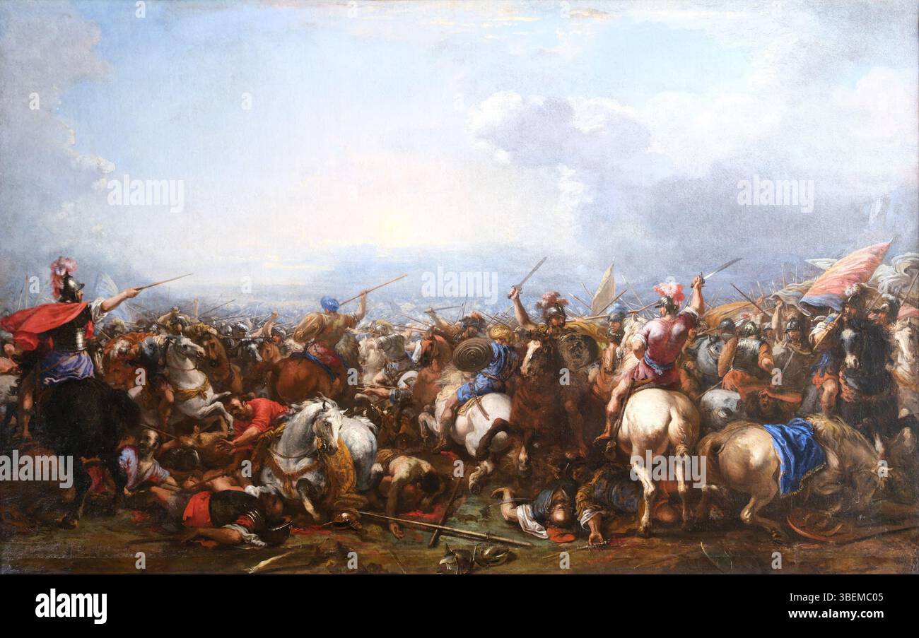 This 17th-century painting by Jacques Courtois depicts the biblical ...