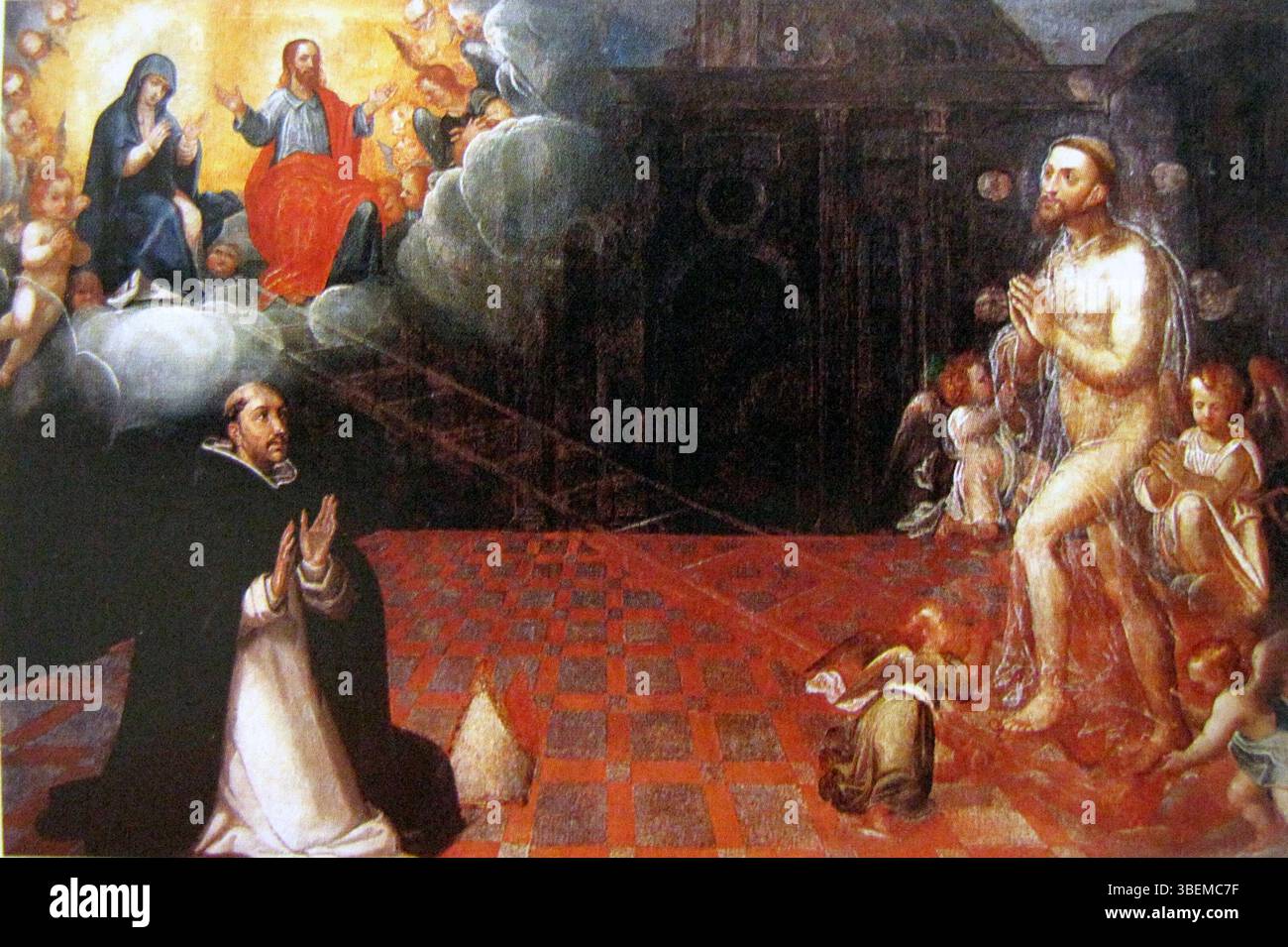 Miguel Güelles’ 1697 painting 'Visión de Fray Guala' depicts a ...