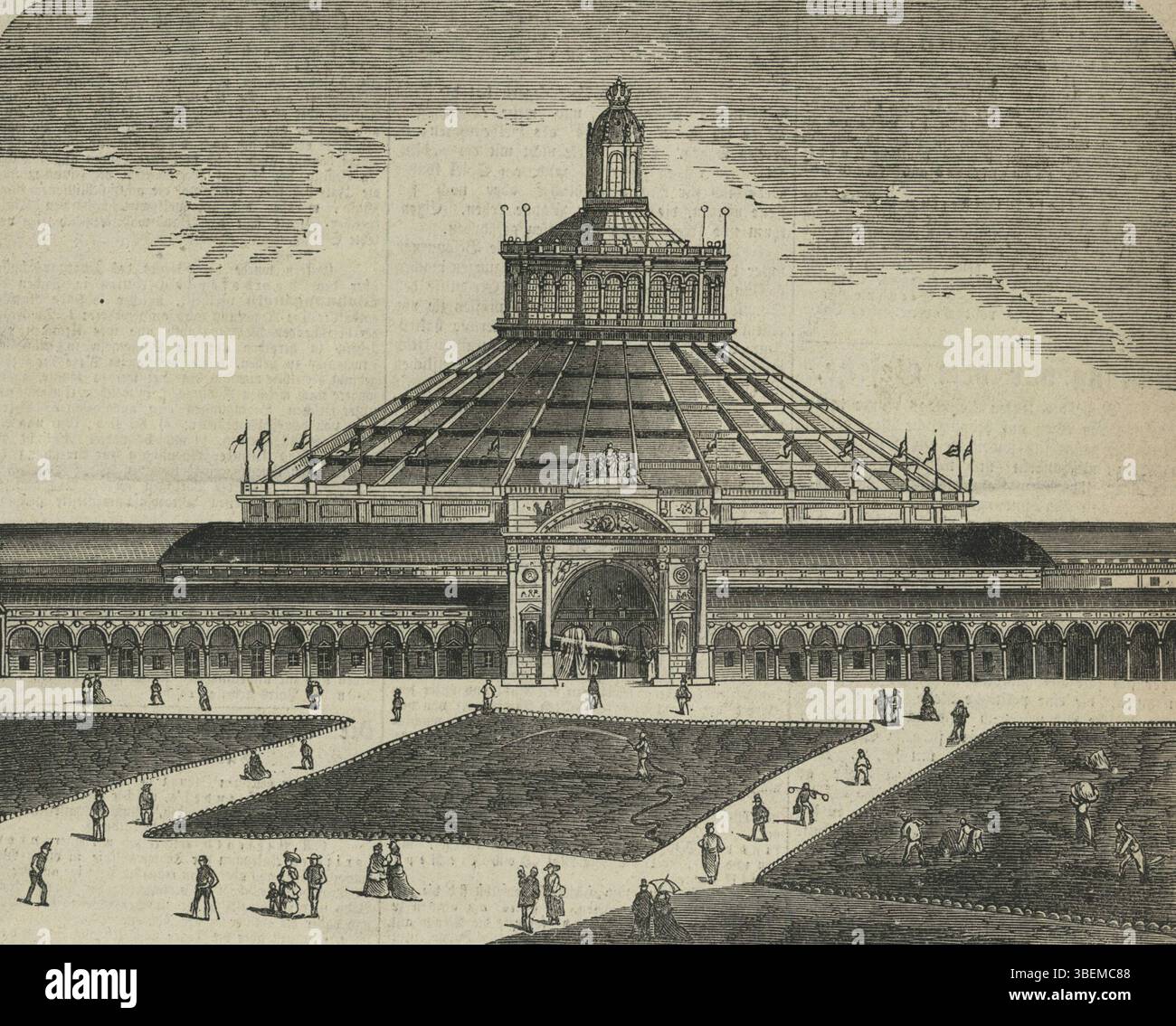 The photograph from 18 June 1872 depicts the Rotunda of the World ...