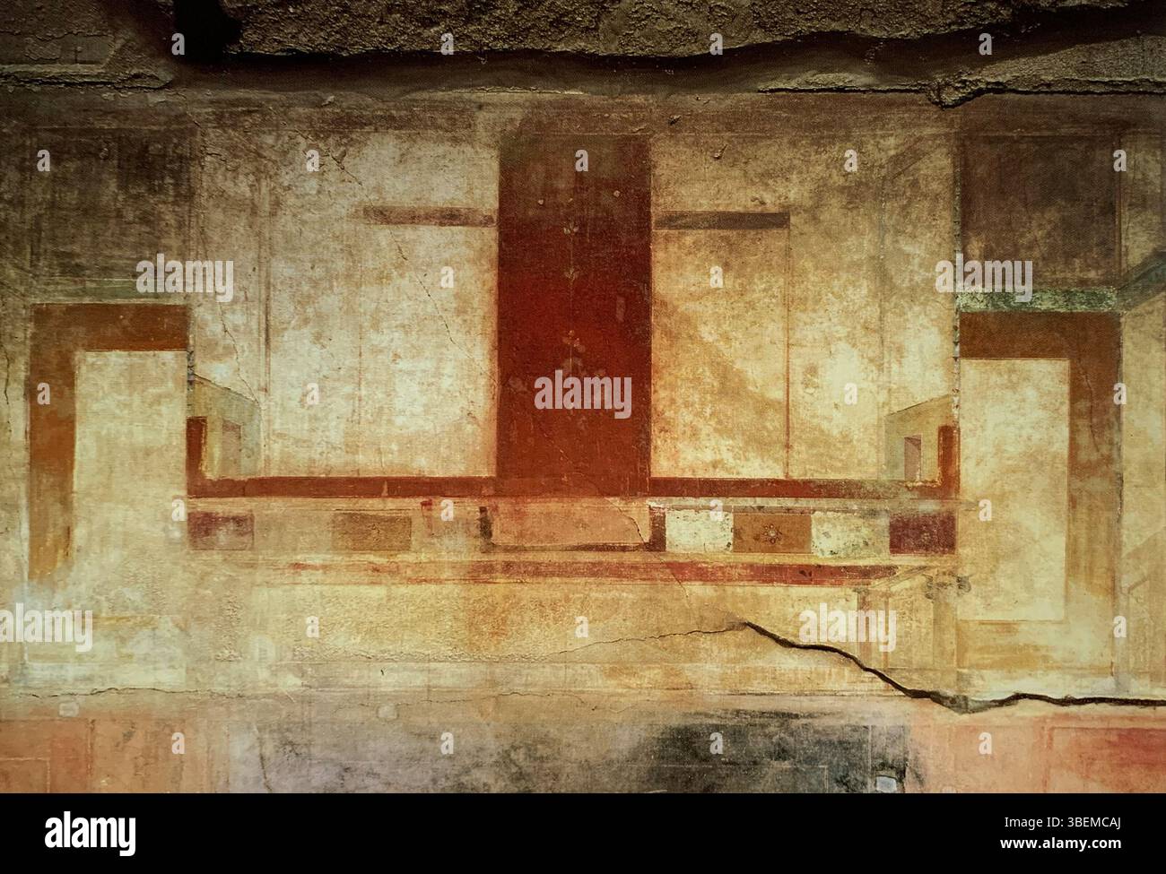 The frescoes in the atrium b east wall upper zone of the House of the ...