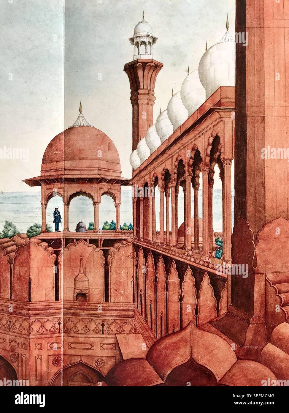 The 'Lahore Gate' is another detail from 'The Delhi Panorama', painted ...