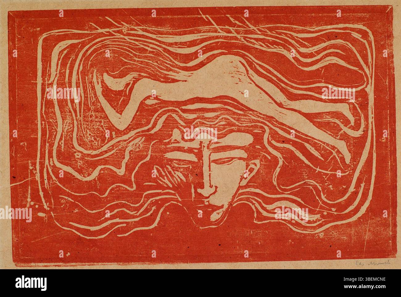 'In the Man’s Brain' by Edvard Munch, painted in 1897, portrays a ...