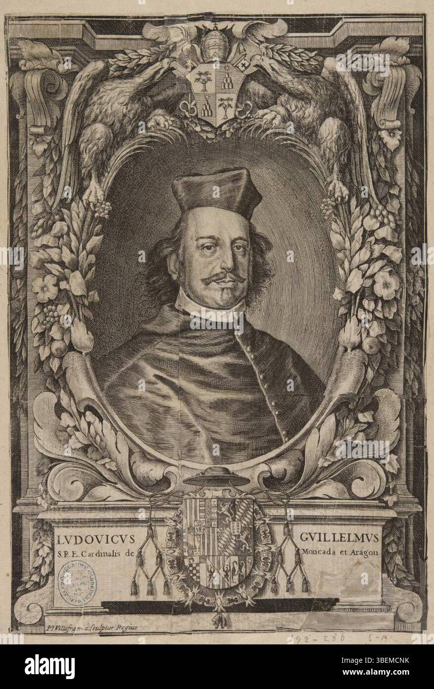 1668 etching and engraving by Pedro de Villafranca of Luis de Moncada y ...