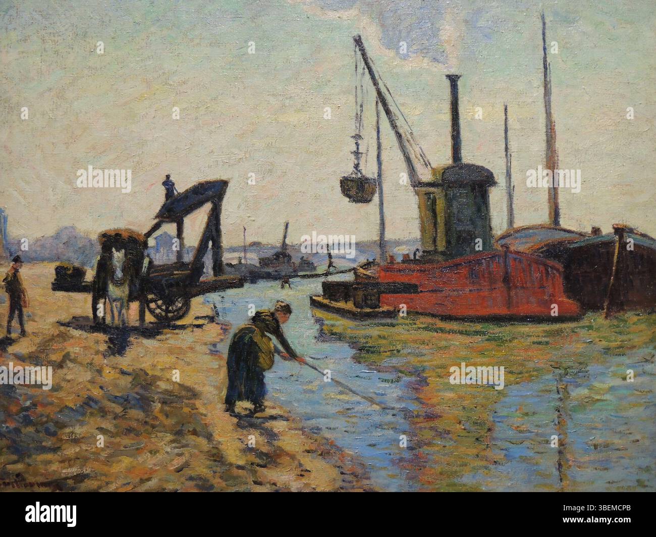 Armand Guillaumin’s oil painting titled 'Work on the Pont National ...