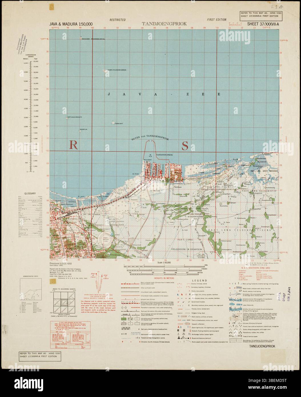 Part of the 1943-1944 U.S. Defence Mapping Agency series, this map ...